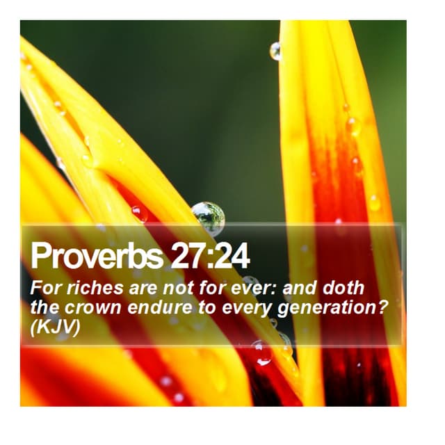 Proverbs 27:24 - Daily Bible Verse | PDF