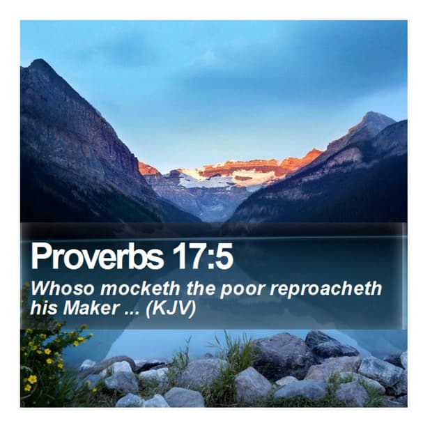 Proverbs 17:5 - Daily Bible Verse | PDF