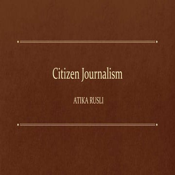 Citizen Journalism | PPSX