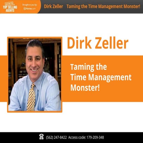 Taming the Time Management Monster with Dirk Zeller | PPTX