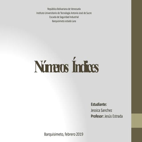 Numeros Indices | PPTX