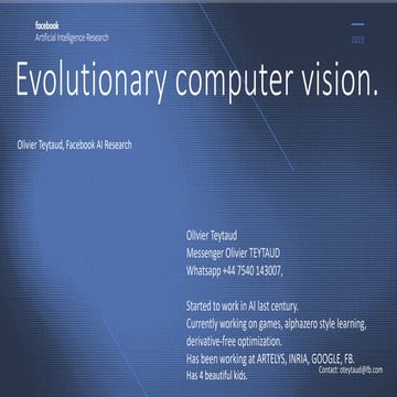 Evolutionary deep learning: computer vision. | PDF