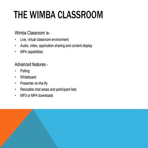 Introduction to Wimba | PPT