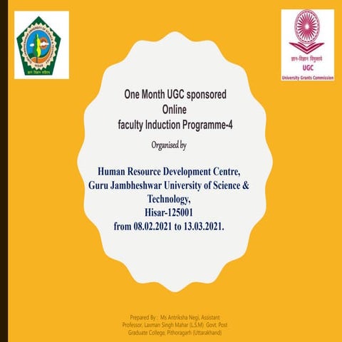 Dynamics of Organizational behavior by Ms. Antriksha Negi (Sl. No. 4 ...
