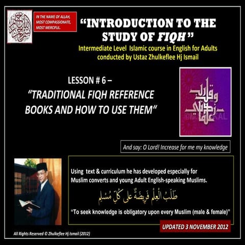 [Slideshare]fiqh course(sept-2012-batch)-#6-using resourcestext-(3-nov ...