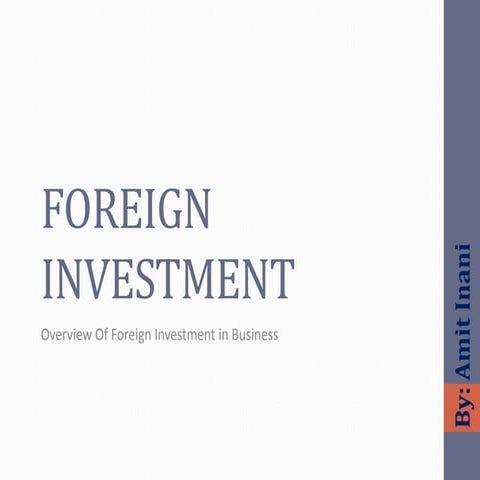 Foreign Investment | PPTX