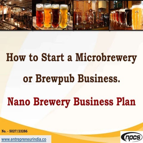 How to Start a Microbrewery or Brewpub Business. Nano Brewery Business ...