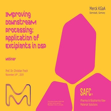 Improving Downstream Processing: Application of Excipients in DSP | PDF
