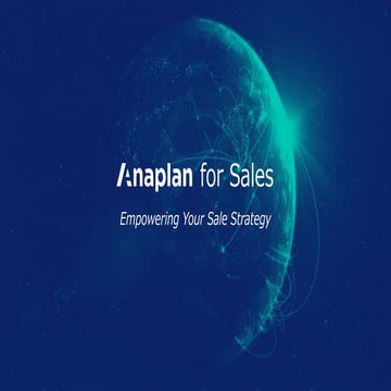 Anaplan for Sales First Call Deck 日本語版 | PDF