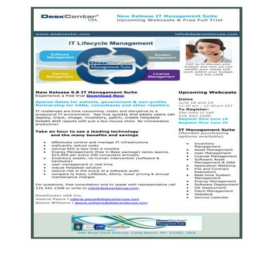 New Release IT Management Suite | DOCX