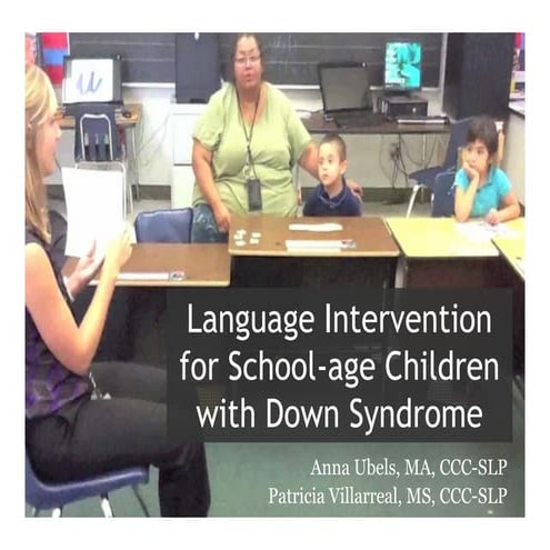 Language Intervention for School-age Children with Down Syndrome | PDF
