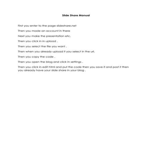 Slide Share Manual | DOCX