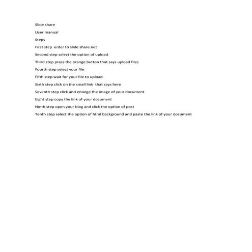 Slide Share Manual | DOCX