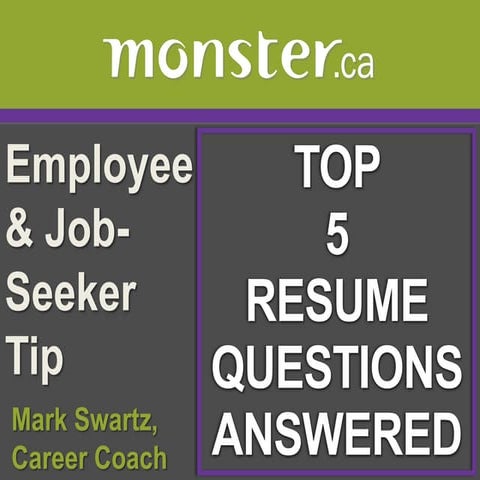 Top 5 Resume Questions Answered | PPTX