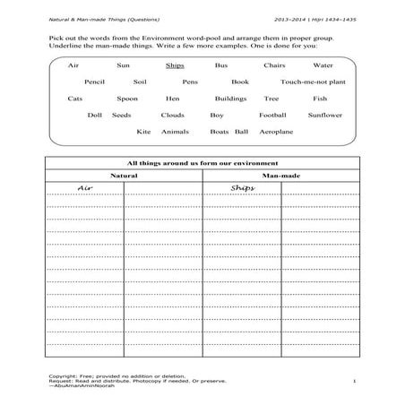 Natural and Man made things | PPTX