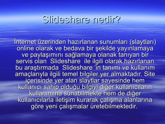 Slideshare nedir | PPT