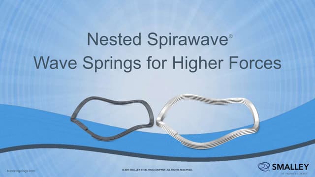 Nested Spirawave® Springs for Higher Forces | PPT Nested Spirawave® Springs for Higher Forces | PPT