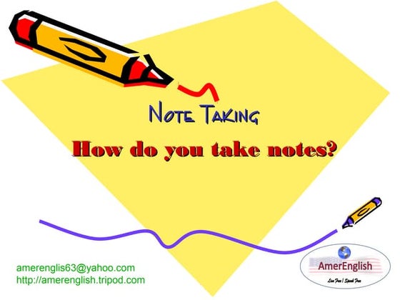 Note Taking | PPT