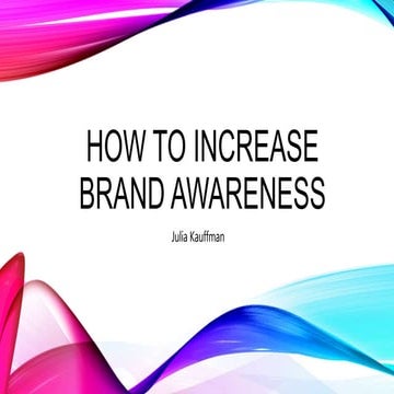 How to increase brand awareness | PPT