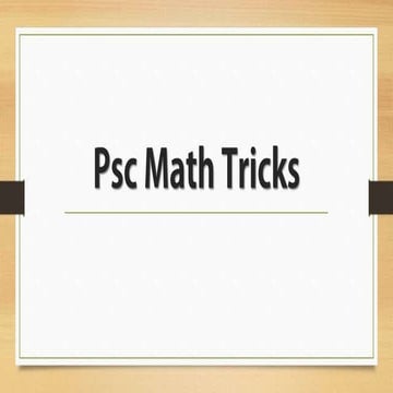 kerala PSC maths tricks | PPT