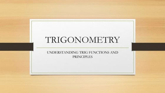 Trigonometry | PPT