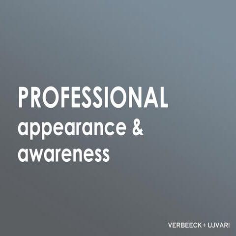 Professional awareness & appearance | PDF