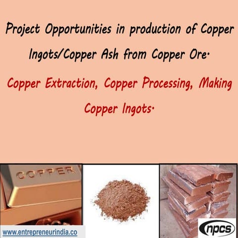 Project Opportunities in production of Copper Ingots/Copper Ash from ...