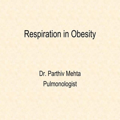 Breathing in Obesity | PPT