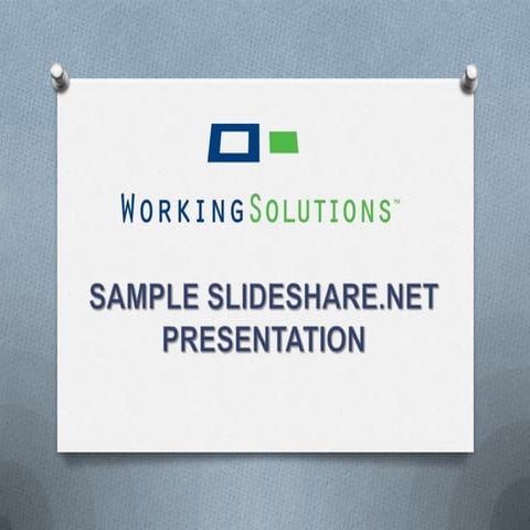Slideshare VPU Sample Presentation | PPT