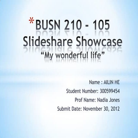 Slideshare showcase Presentation | PPTX