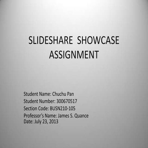 Slideshare showcase assignment | PPT