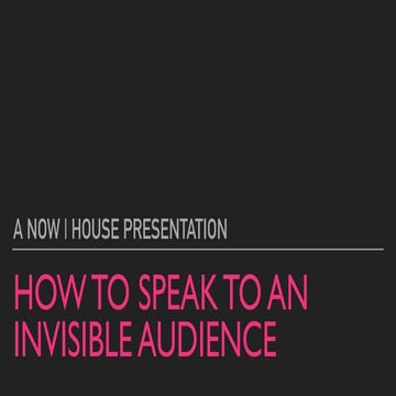 How to speak to an invisible audience | PDF | Web Conferencing ...