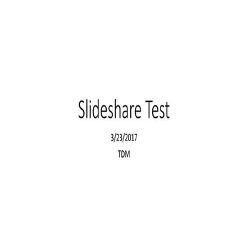 Slideshare test | PPTX