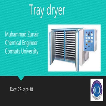 Tray dryer I Diagram I working principle | PPTX