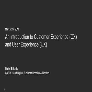 a CX/UX framework by Gaitri Biharie | PPT