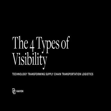 The 4 Types of Visibility Your Supply Chain Needs | PPT