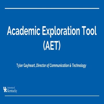 Academic Exploration Tool | University of Kentucky | PDF | Search ...