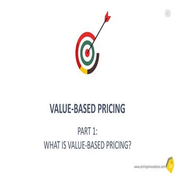 Pricing Innovations: Value Based Pricing | PPTX
