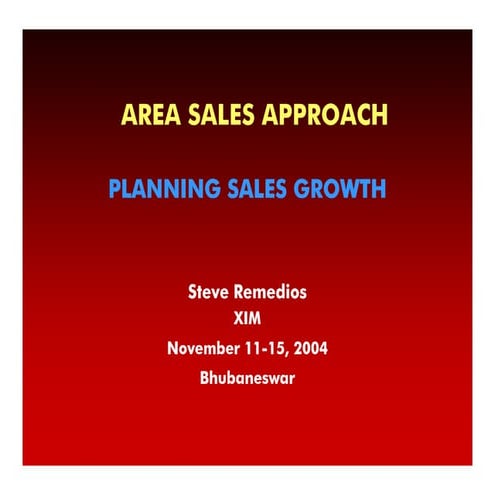 xim 4 - area sales approach | PPT