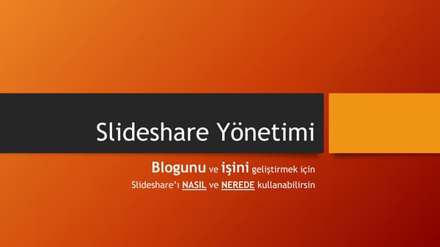 Slideshare.sunum | PPT