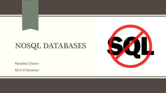 Presentation On Nosql Databases Ppt 2310
