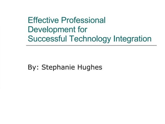 Technology integration in teaching and learning | PPT