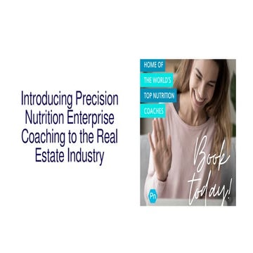 Introducing Precision Nutrition Enterprise Coaching to the Real Estate ...