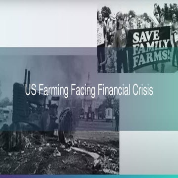 US Farming Facing Financial Crisis siis. | PDF