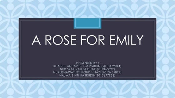A rose for Emily - William Faulkner (Questions with answers) | DOCX