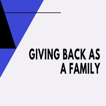 Giving Back as a Family | PDF