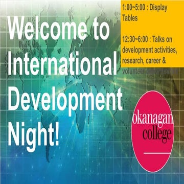 Slideshow international development night 2017 | PPTX | Non-Profit ...