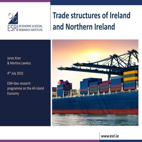 Structure of international goods trade for Ireland and Northern Ireland ...