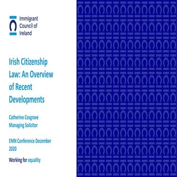 Irish citizenship an overview of recent developments | PDF