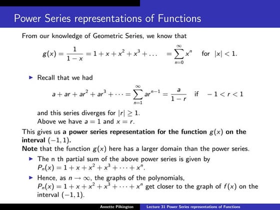 Taylor Series Expansion of Log(1+x) | PPT